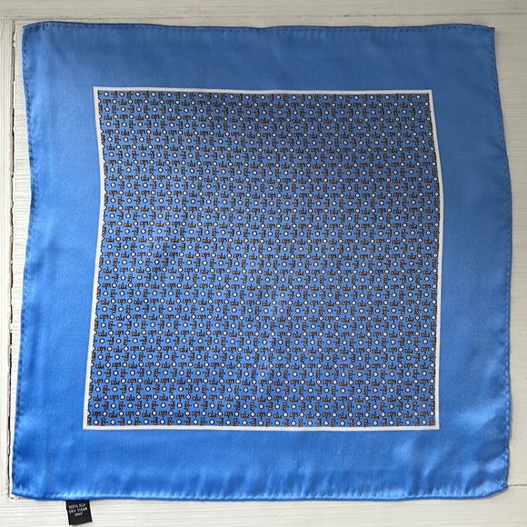 Accessories | Blue Silk Pocket Square | Poshmark